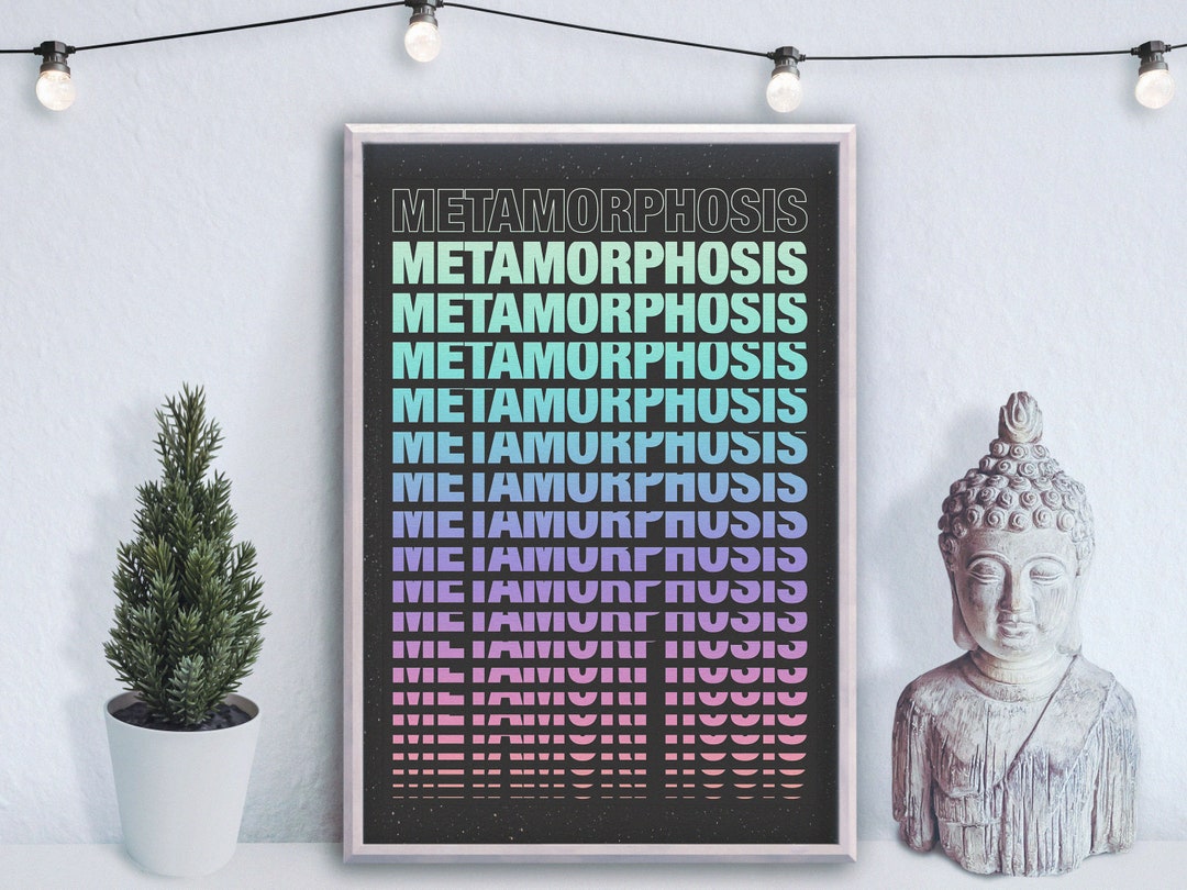 Metamorphosis Word Art Print Poster - a Total Transformation of Form ...