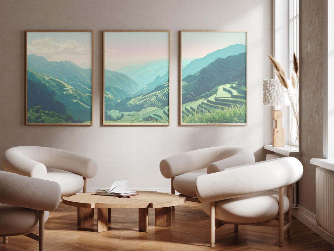 Banaue Rice Terraces Philippines - Set of 3 - Photo Print Posters ...