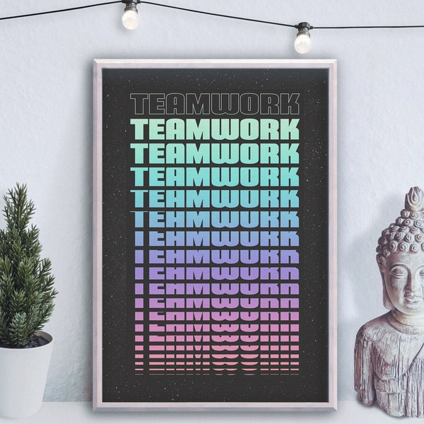 Office Wall Art Teamwork - Etsy UK