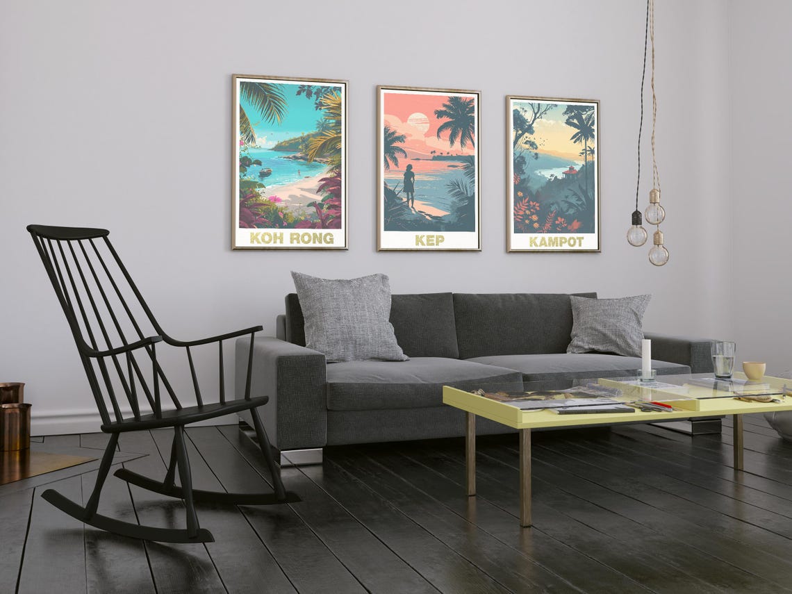 Cambodia | Koh Rong - Kep - Kampot - Set of 3 - Photo Print Posters ...