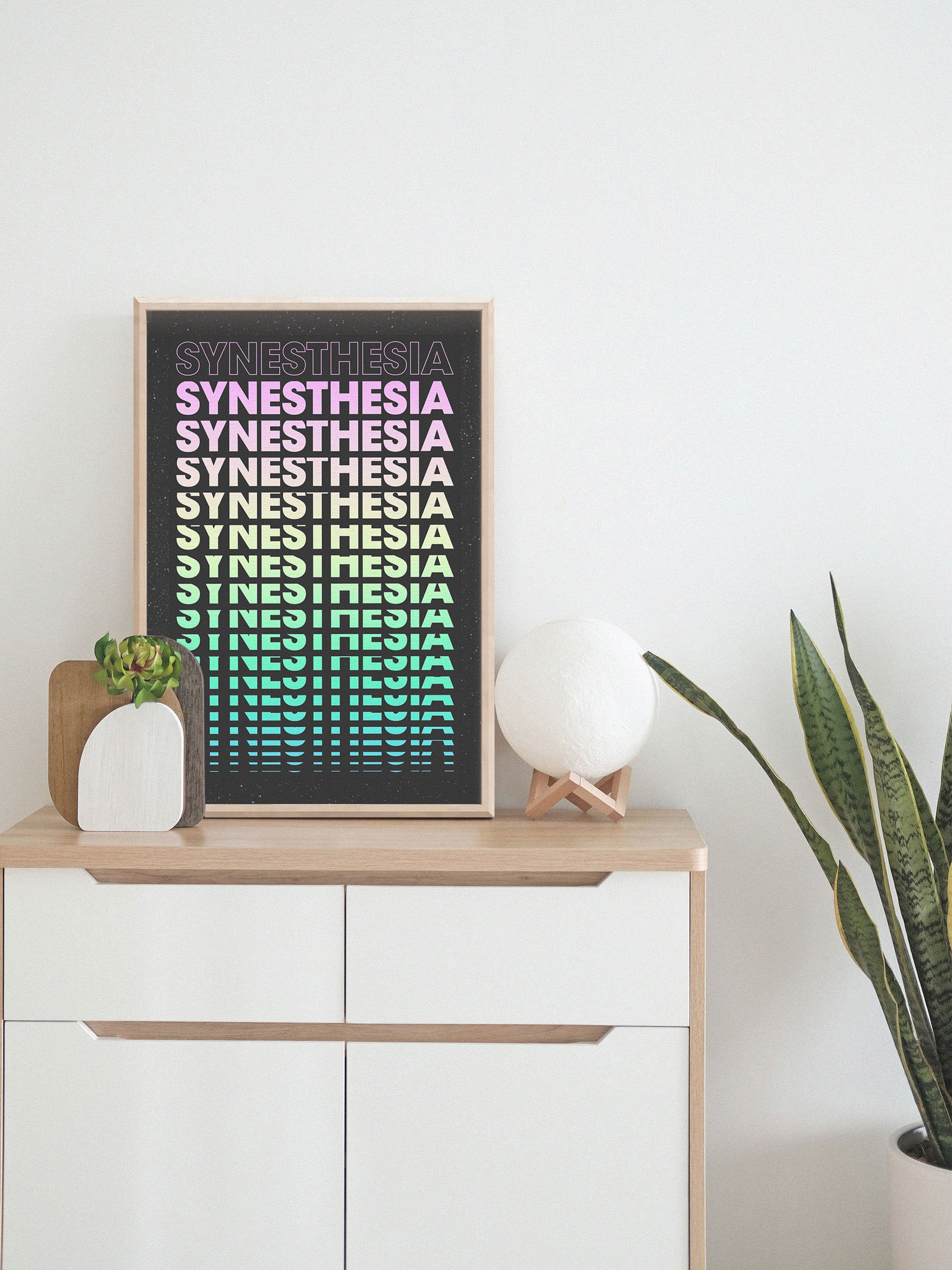 Synesthesia Word Art Print Poster Stimulation of a Sensory | Etsy