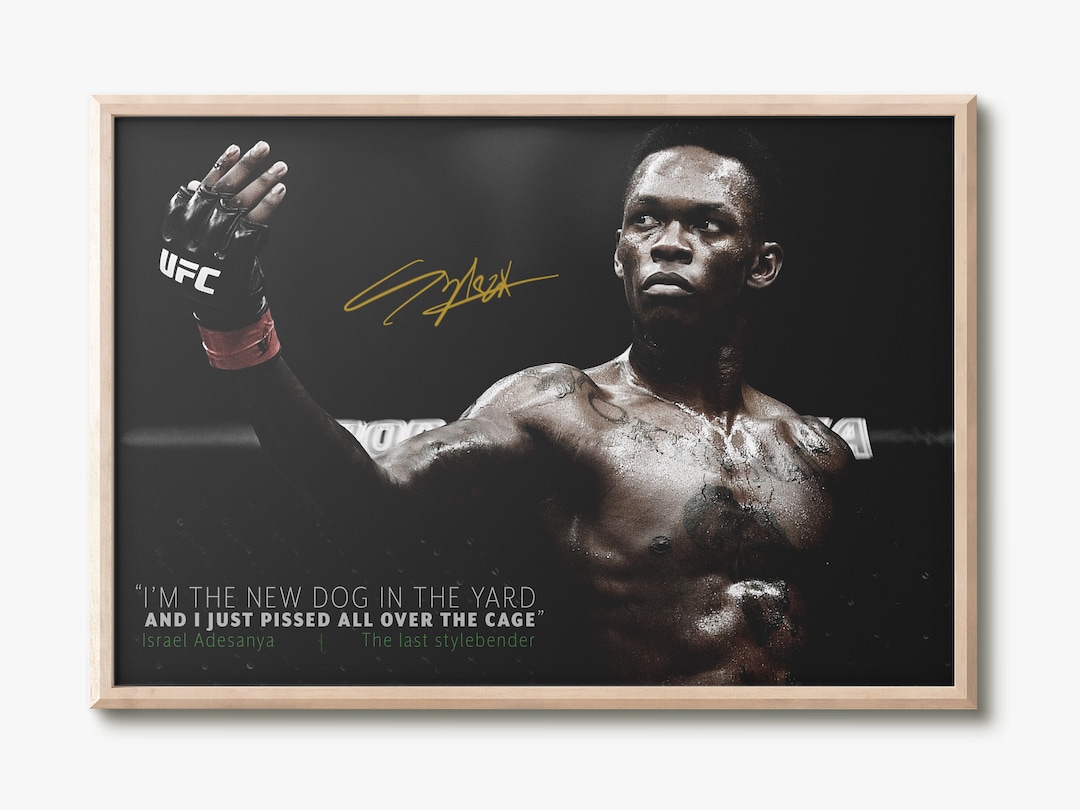 Israel Adesanya "the Last Stylebender" Motivational Quote Photo Print ...