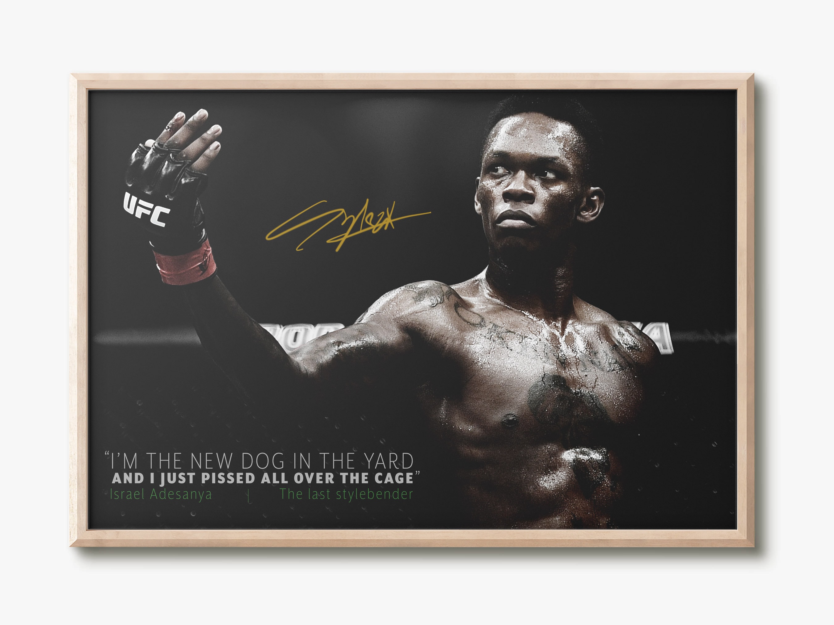 Israel Adesanya "the Last Stylebender" Motivational Quote Photo Print ...