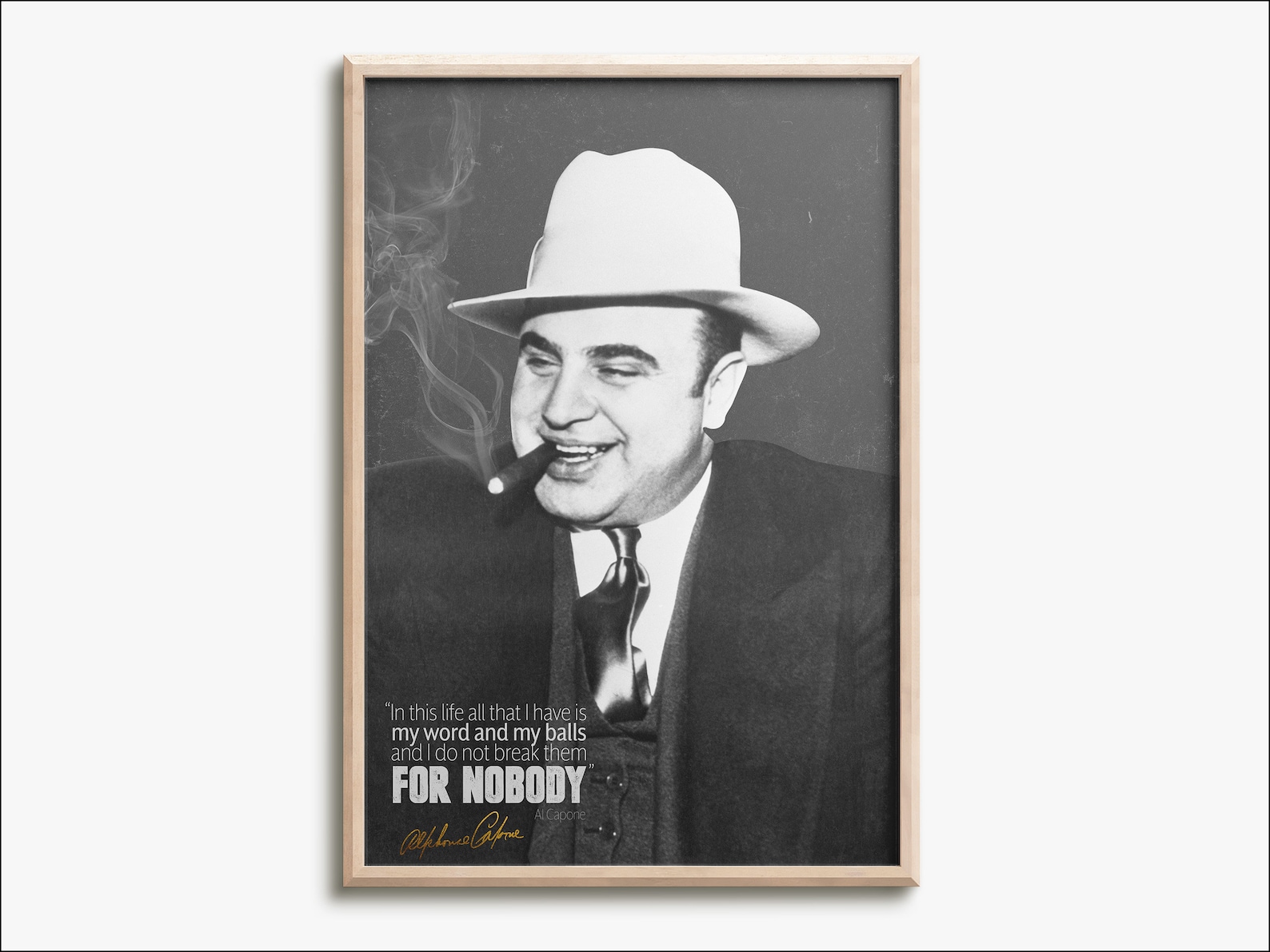 Al Capone Quote Photo Print Poster - Pre Signed - Powerful Quote - Etsy