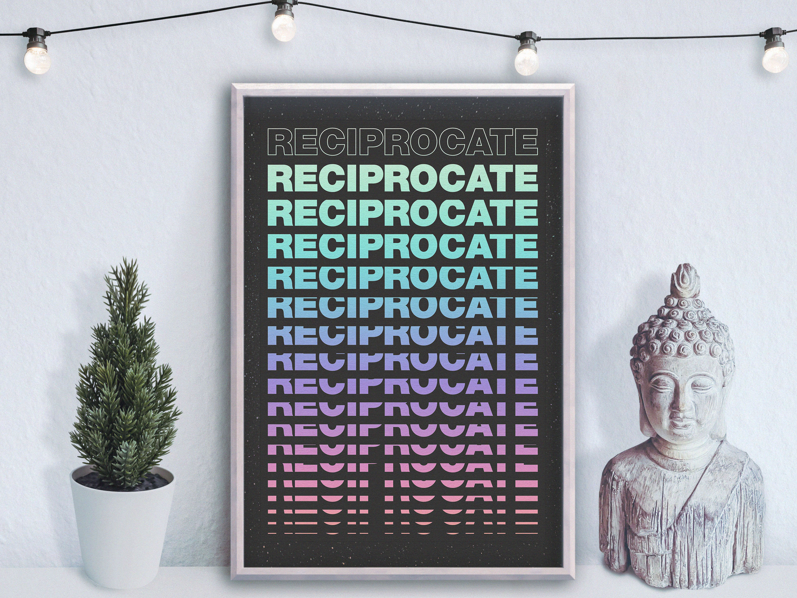 Reciprocate Word Art Print Poster to Give Back to Return a - Etsy