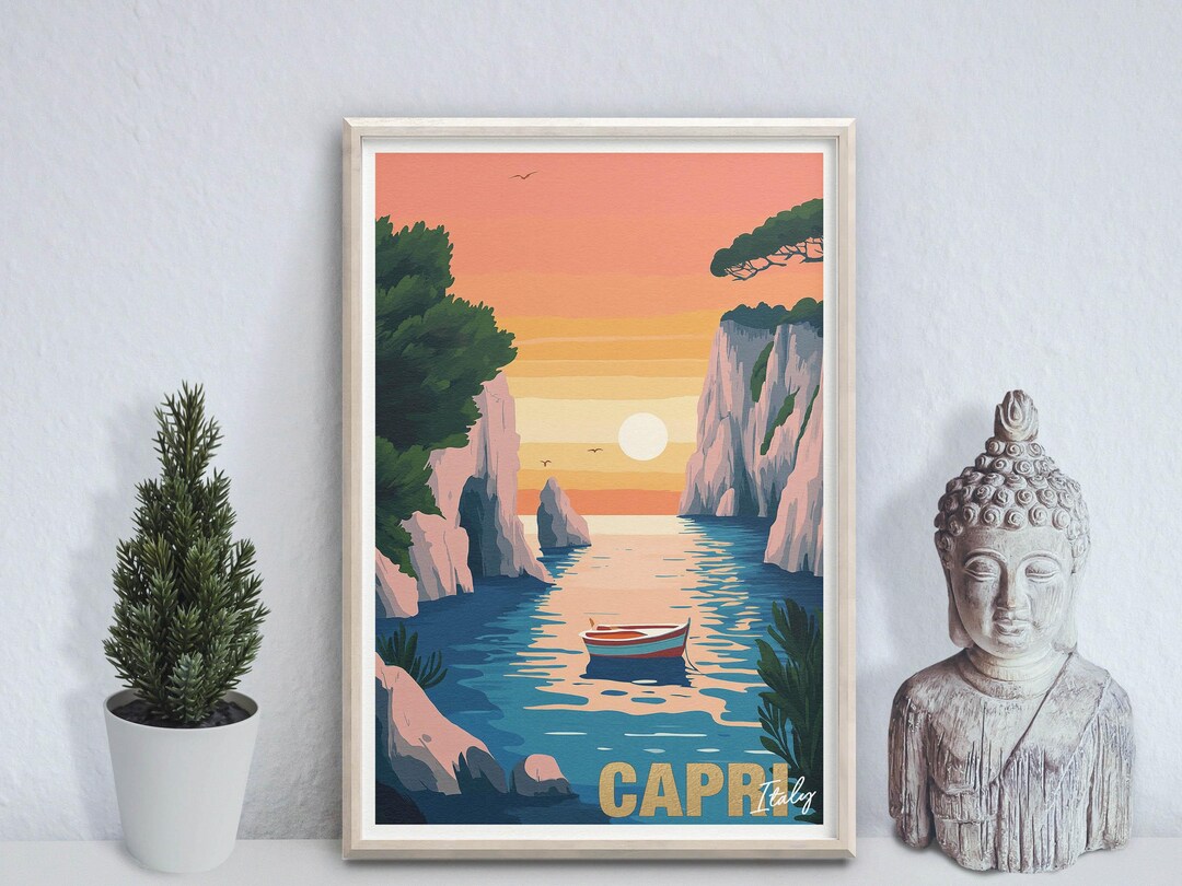Capri - Photo Print Poster - Italy - Travel Art Print - Wall Art - Etsy