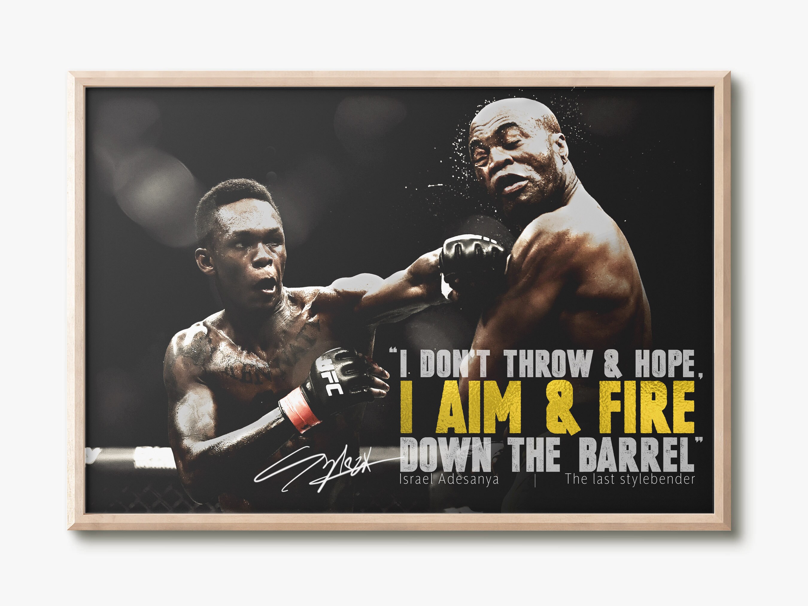 Israel Adesanya the Last Stylebender Quote Photo Print Poster Pre ...