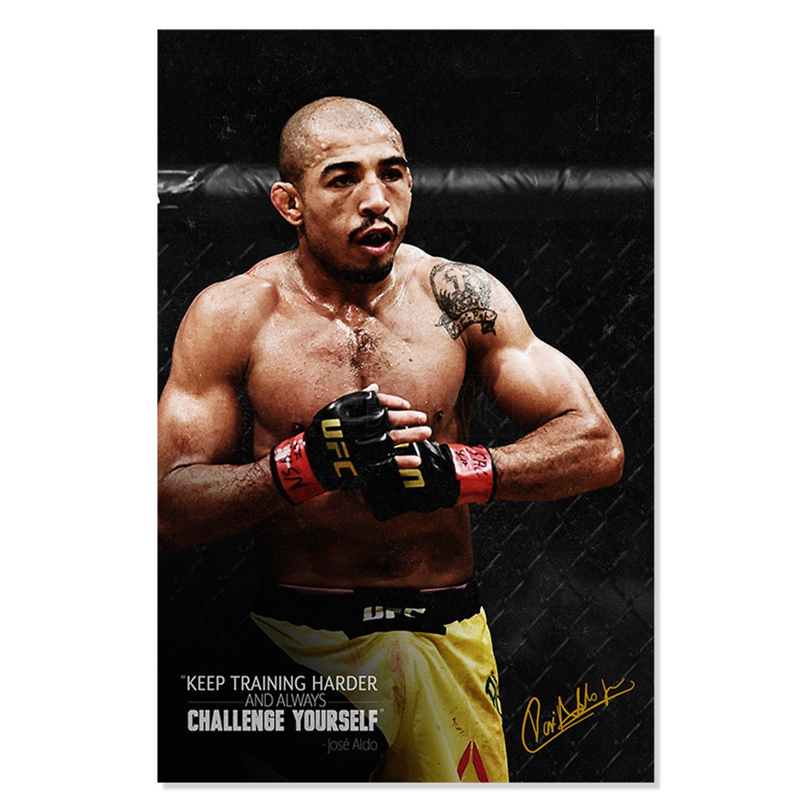 Jose Aldo Quote Photo Print Poster Pre Signed Challenge - Etsy