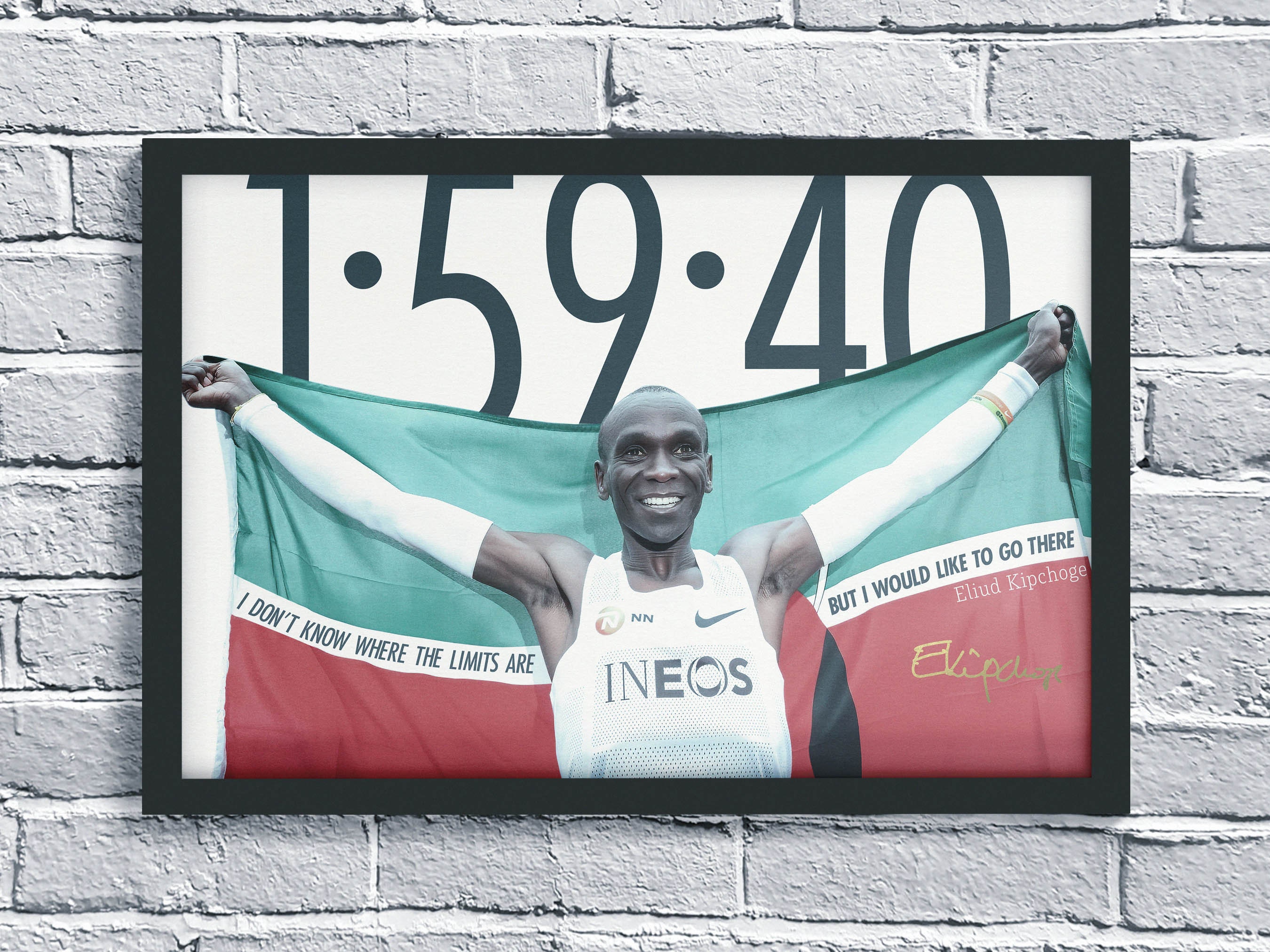 Eliud Kipchoge Quote Photo Print Poster Pre Signed I - Etsy