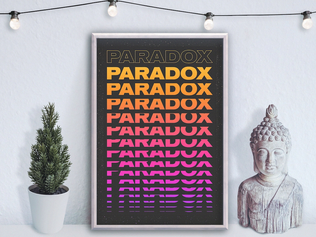 Paradox Word Art Print Poster - Something Consisting of Two ...