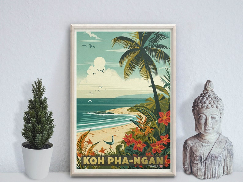 Koh Phangan Photo Print Poster Thailand Travel Art Print Ko Pha-ngan - Etsy