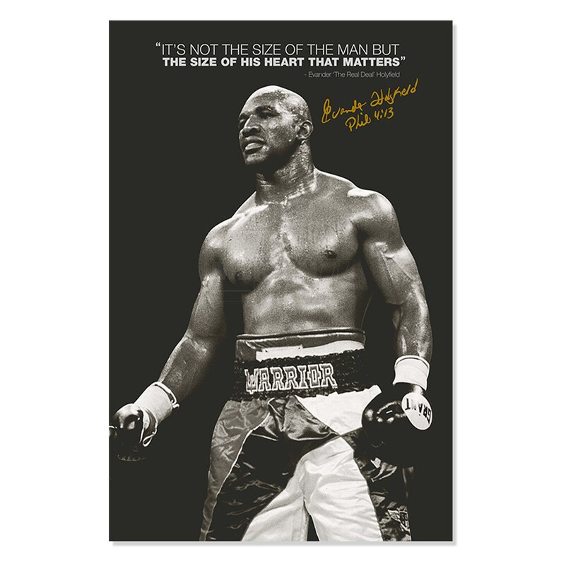 Evander Holyfield 'The Real Deal' quote photo print | Etsy