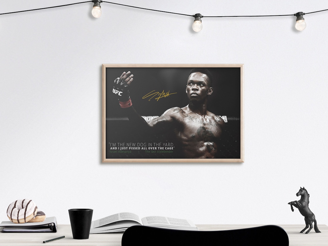 Israel Adesanya "the Last Stylebender" Motivational Quote Photo Print ...