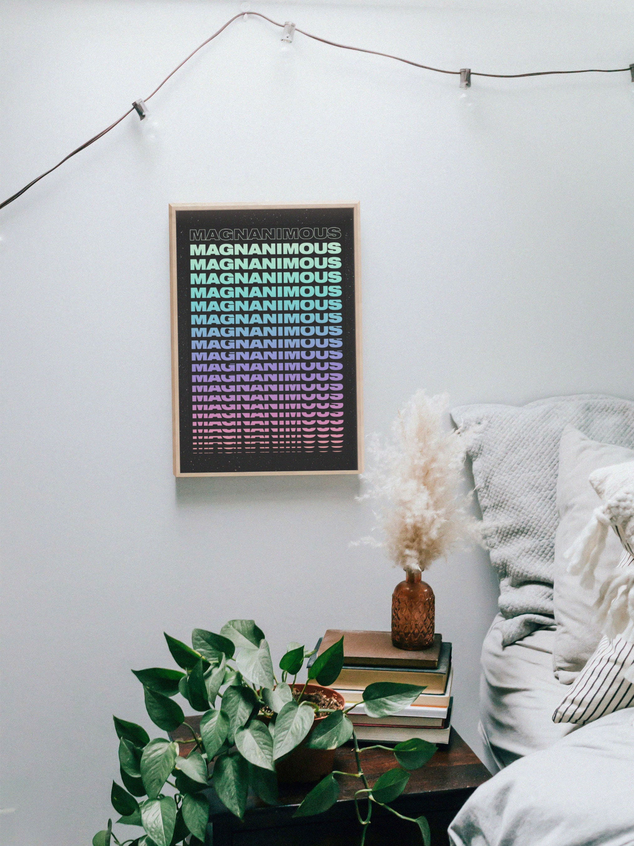 Magnanimous Word Art Print Poster - Someone Who is Kind, Generous ...