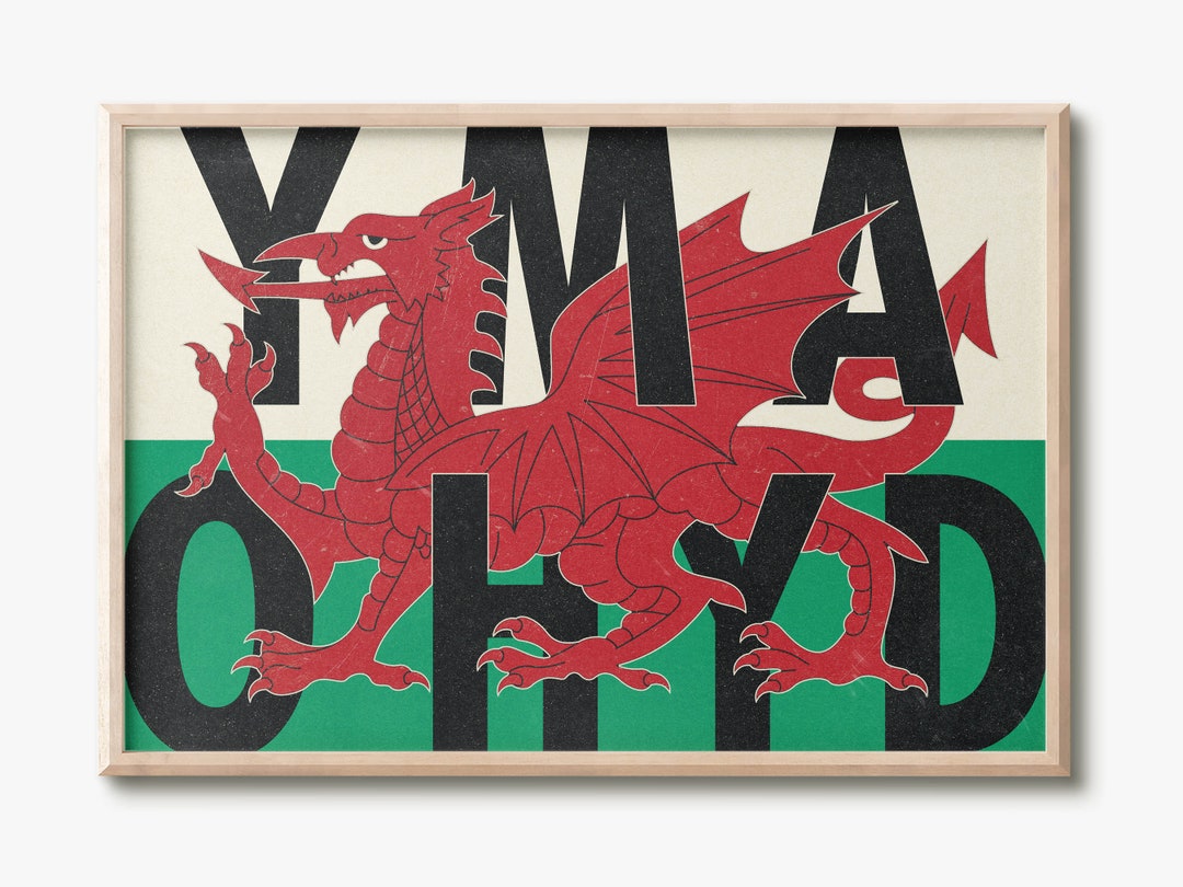 Yma O Hyd (still Here) - Welsh Flag - Photo Print Poster - Wales - Etsy UK