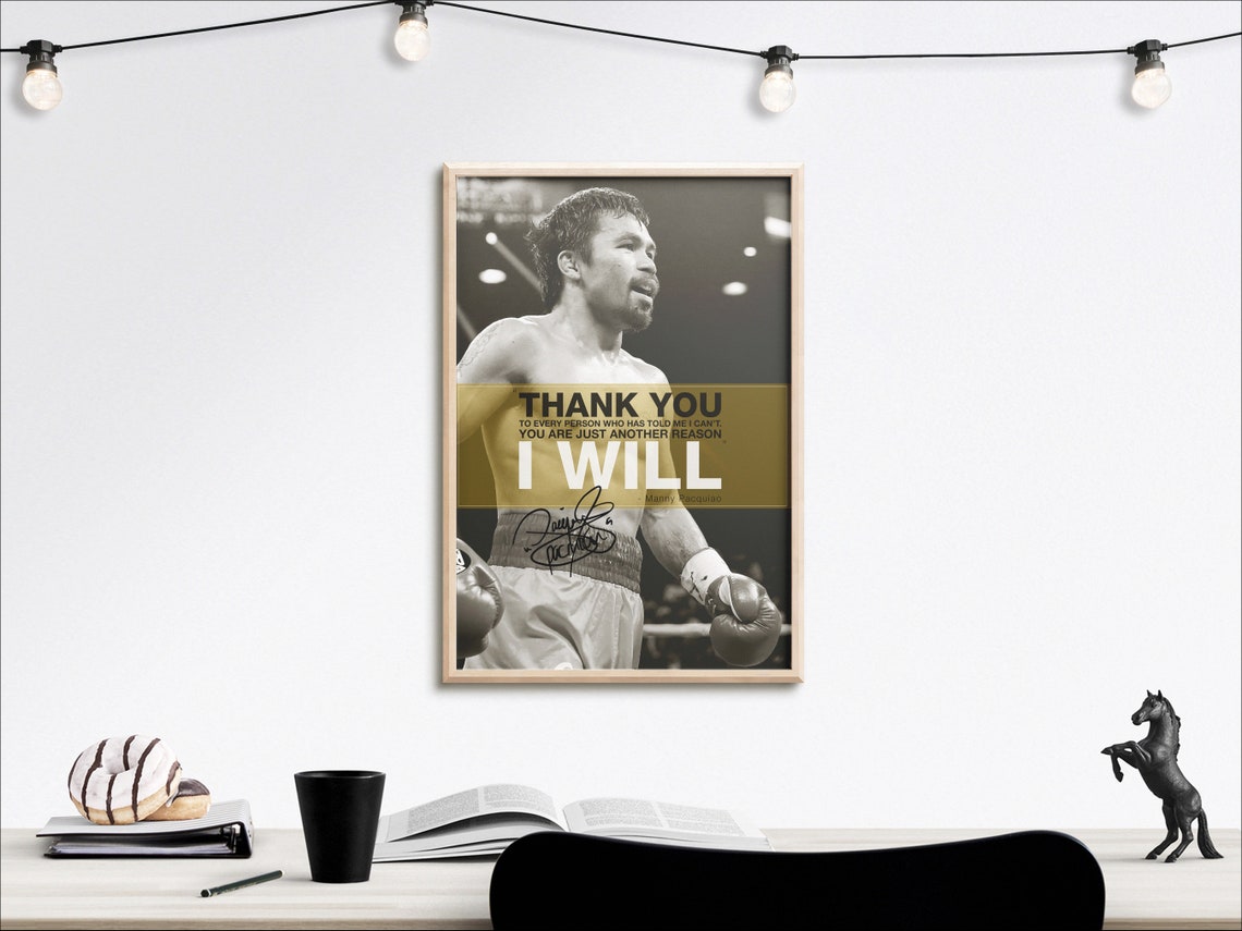Manny Pacquiao 'pacman' Quote Photo Print Poster Pre - Etsy