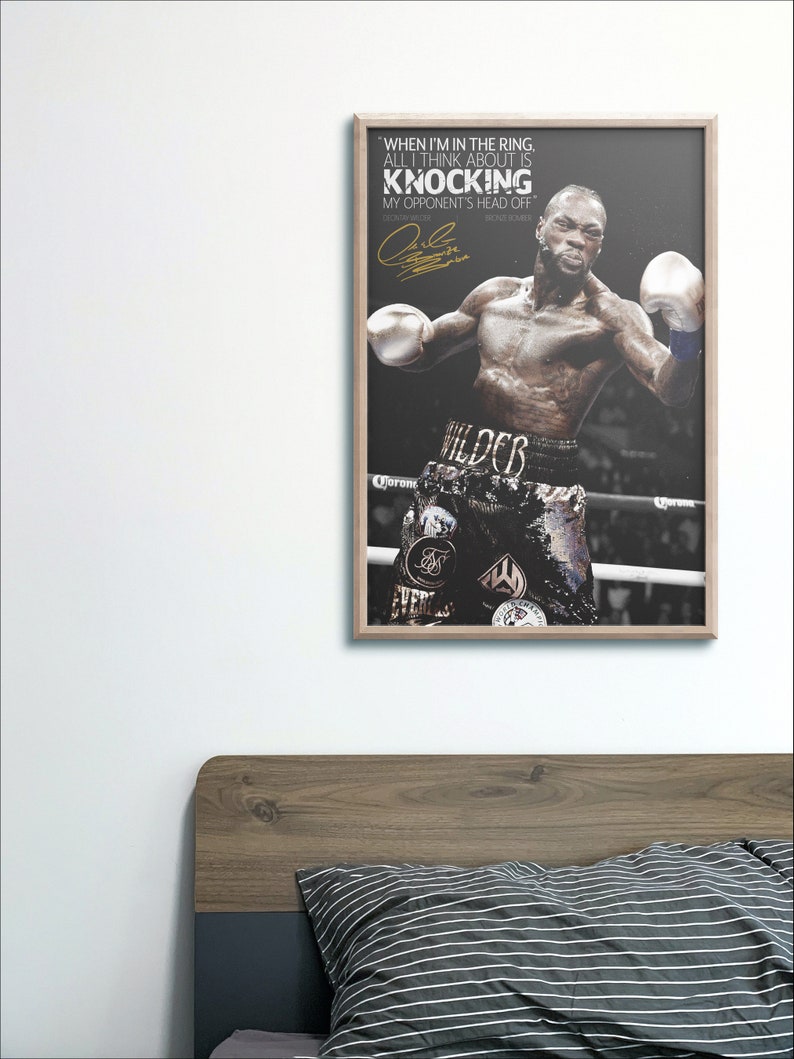 Deontay Wilder 'bronze Bomber' Quote Photo Print - Etsy