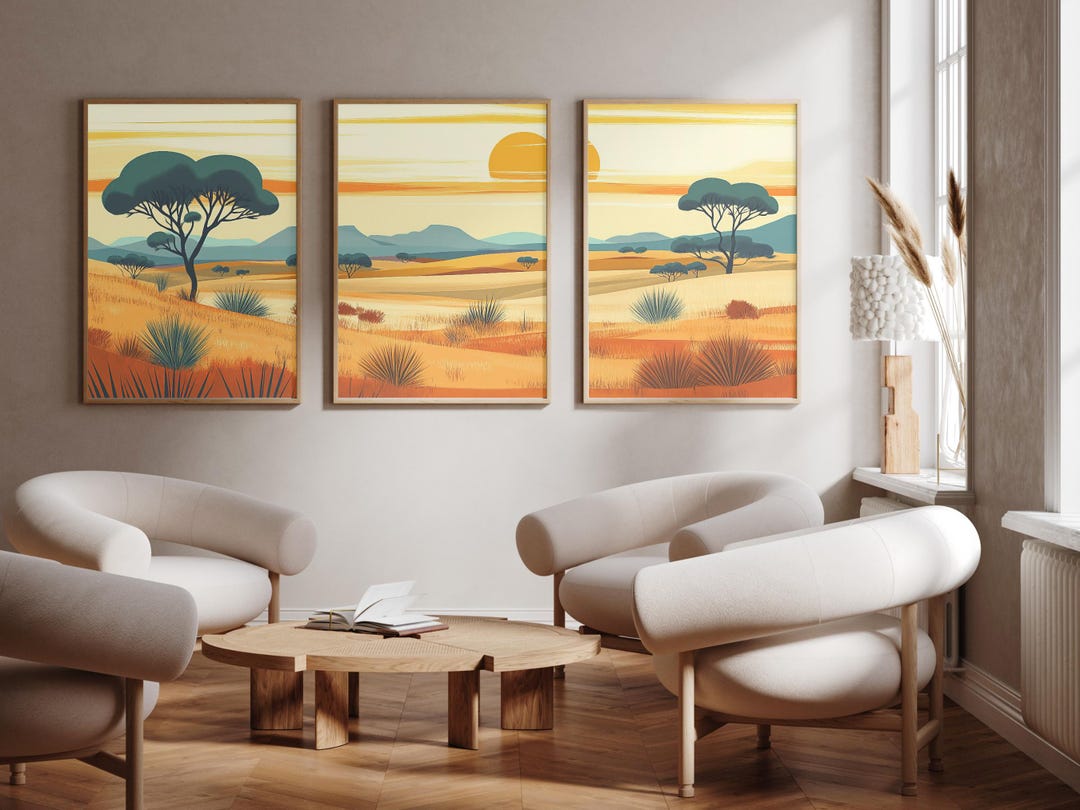 Kalahari Desert - Set of 3 - Photo Print Posters - Travel Art Print ...