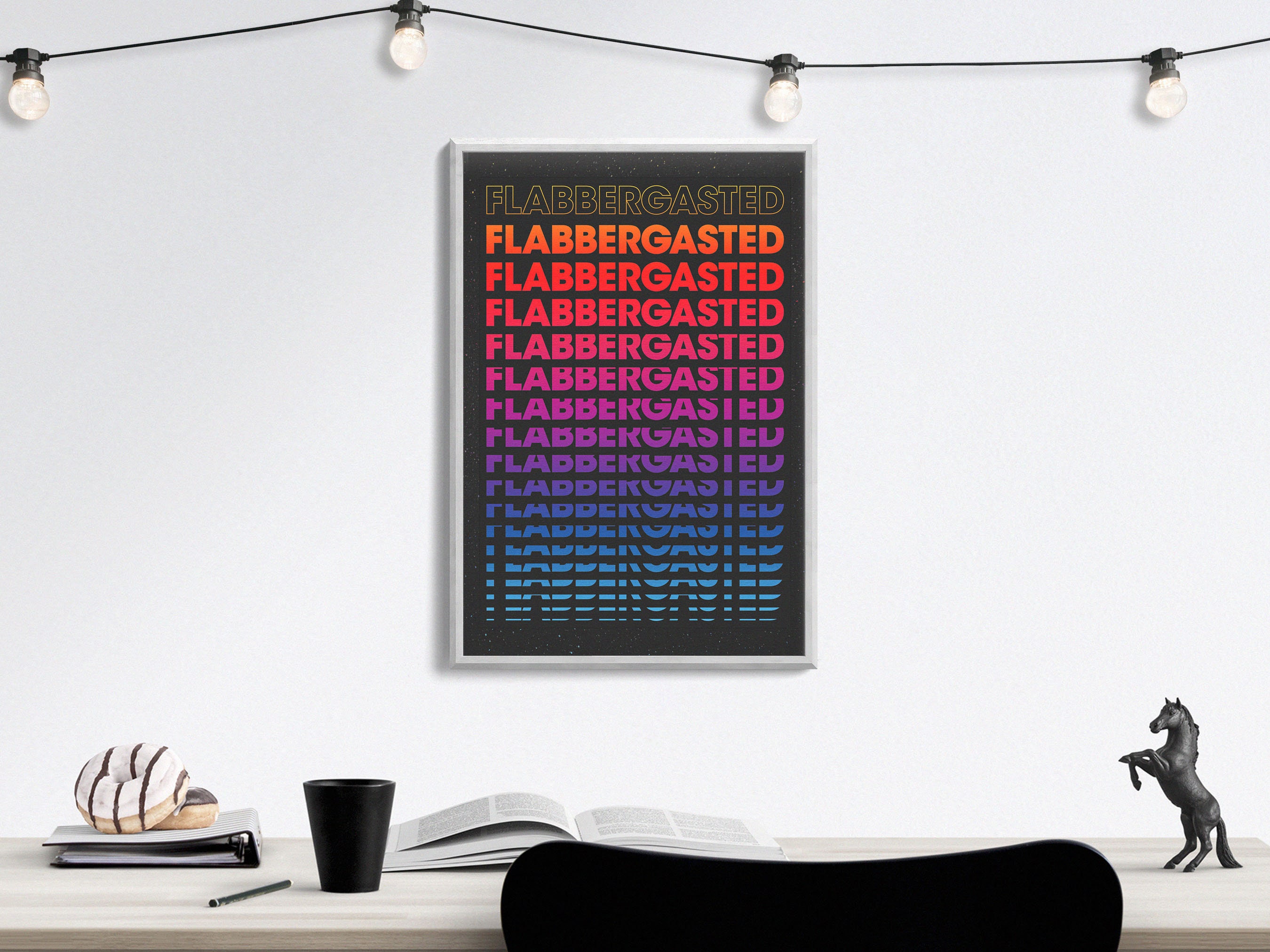 Flabbergasted Word Art Print Poster Utterly Shocked or - Etsy