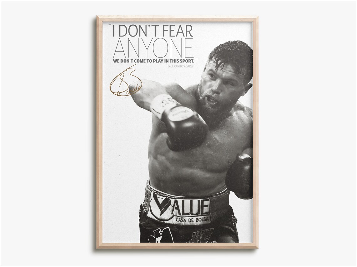 Saul Canelo Alvarez Quote Photo Print Poster Pre Signed - Etsy