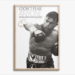 Saul Canelo Alvarez Quote Photo Print Poster - Pre Signed - Exceptional ...
