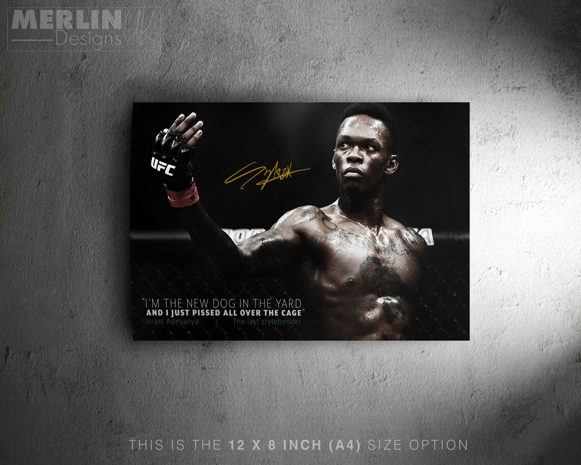 Israel Adesanya the Last Stylebender Motivational | Etsy UK