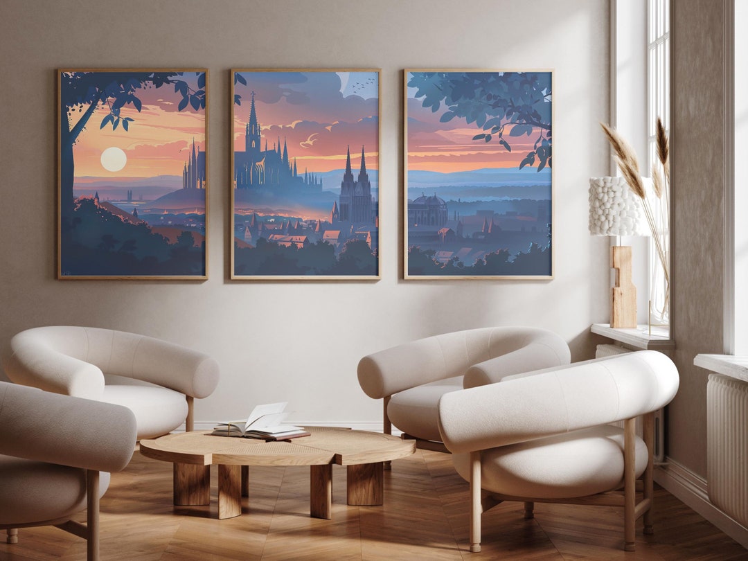 Lichfield Cathedral | England - Set of 3 - Photo Print Posters - Travel ...