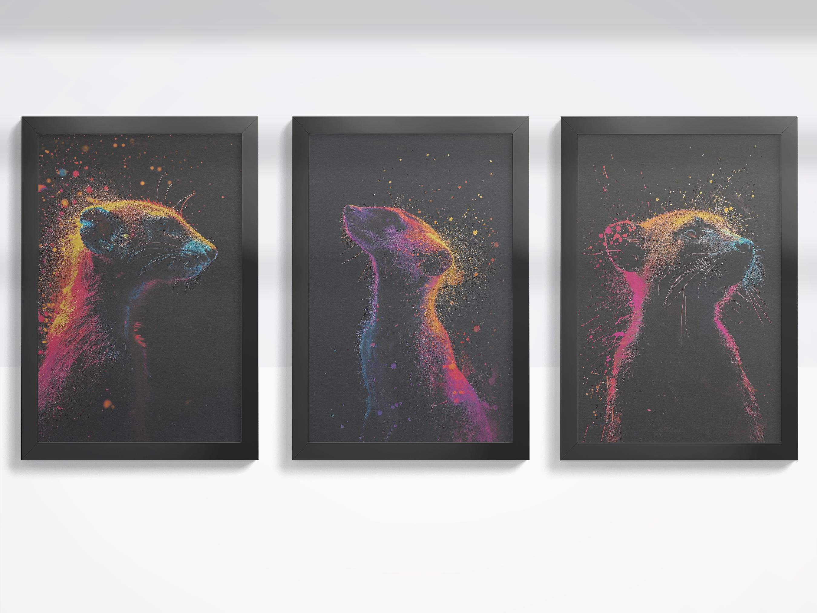 Mongoose - Set of Three - Photo Print Poster - Wall Art - Set of 3 - - Etsy