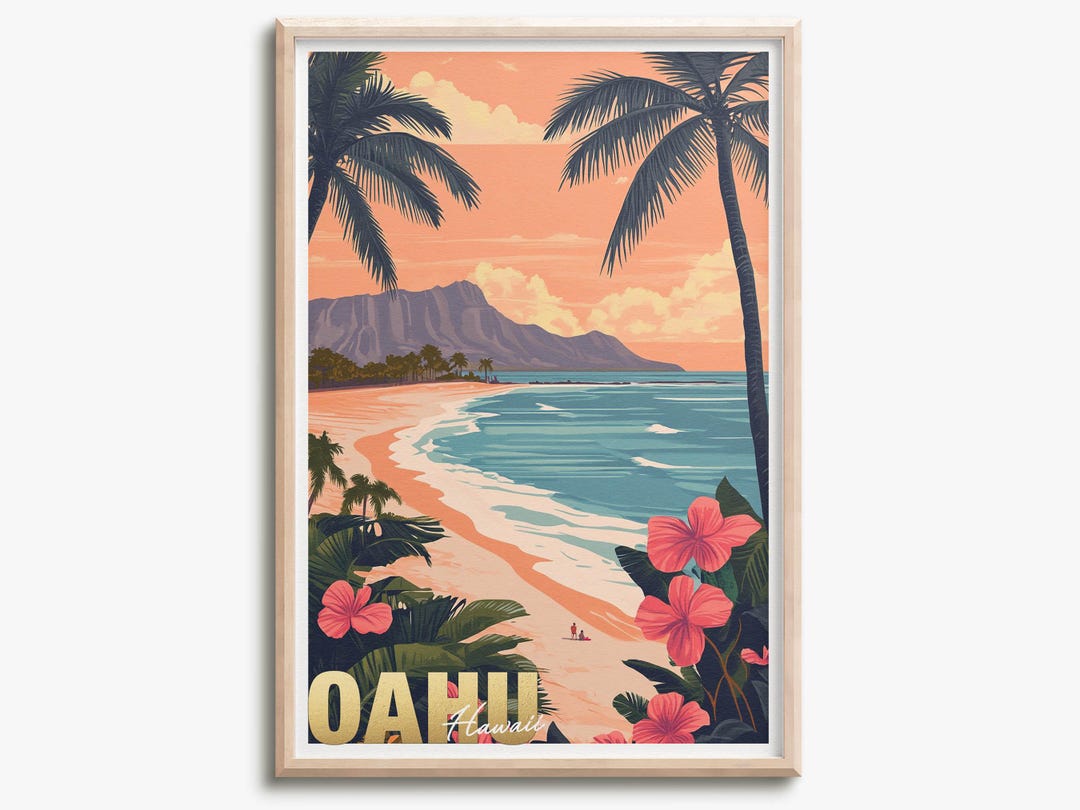 Oahu - Photo Print Poster - Hawaii - Travel Art Print - Wall Art - Etsy