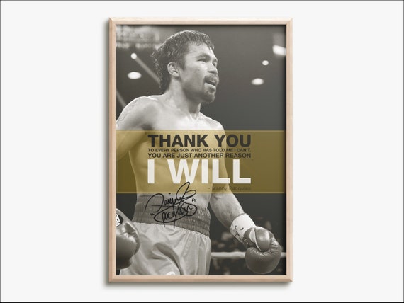 Manny Pacquiao 'pacman' Quote Photo Print Poster Pre - Etsy