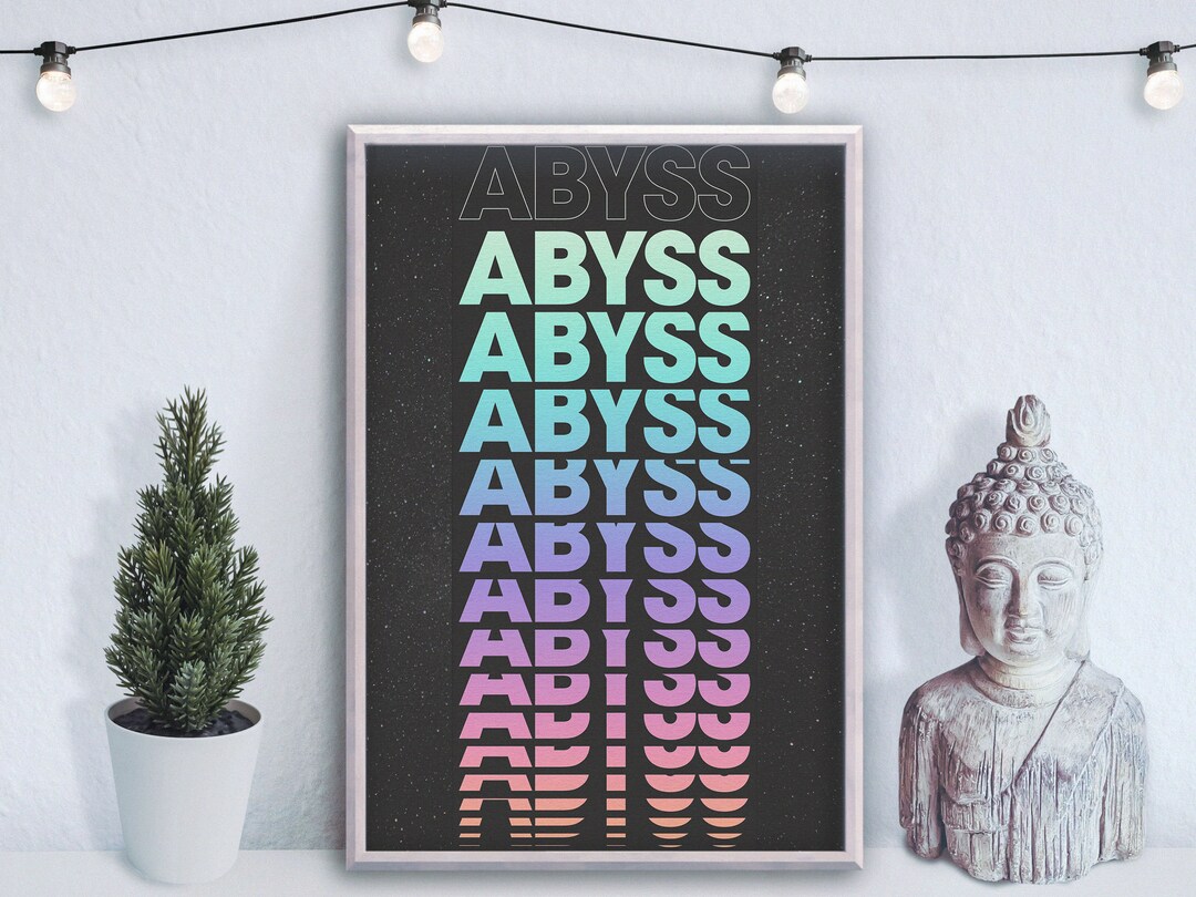 Abyss Word Art Poster Print Wall Art Home Decor Noun - Etsy UK