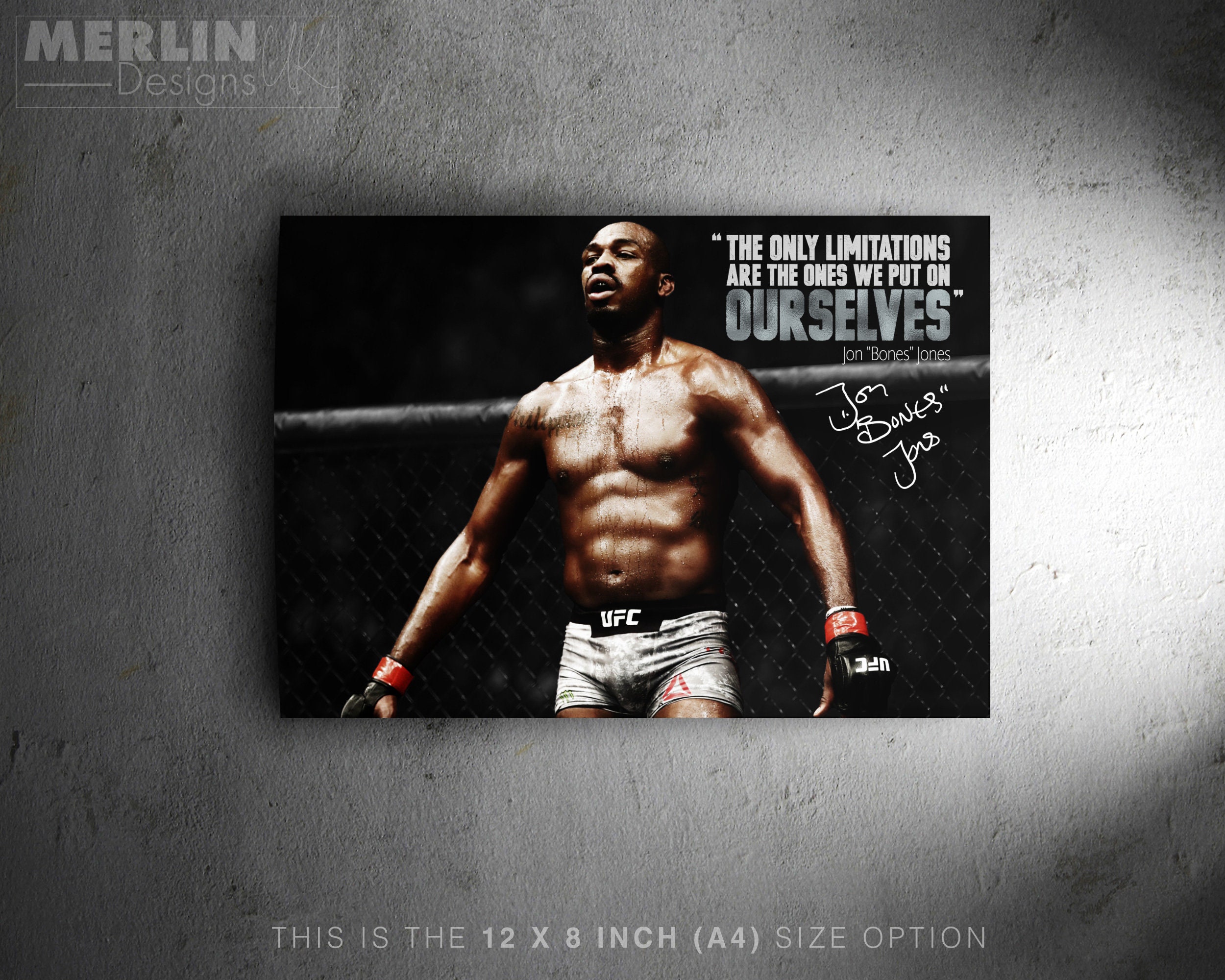 Jon Jones Bones quote photo print poster Pre | Etsy