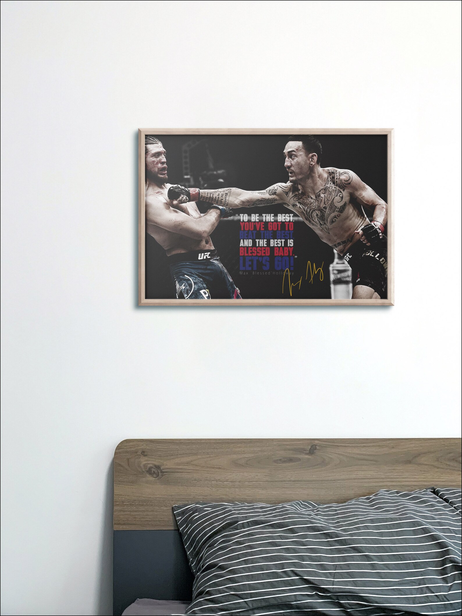 Max Holloway Quote Photo Print Poster - Pre Signed - "blessed" - Etsy