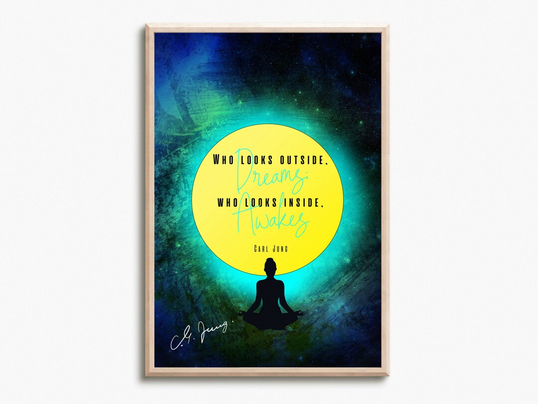 Carl Jung Quote Photo Print Poster - Pre Signed - Who Looks Outside - Etsy