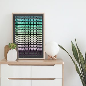 Floccinaucinihilipilification Word Art Print Poster - to Consider ...