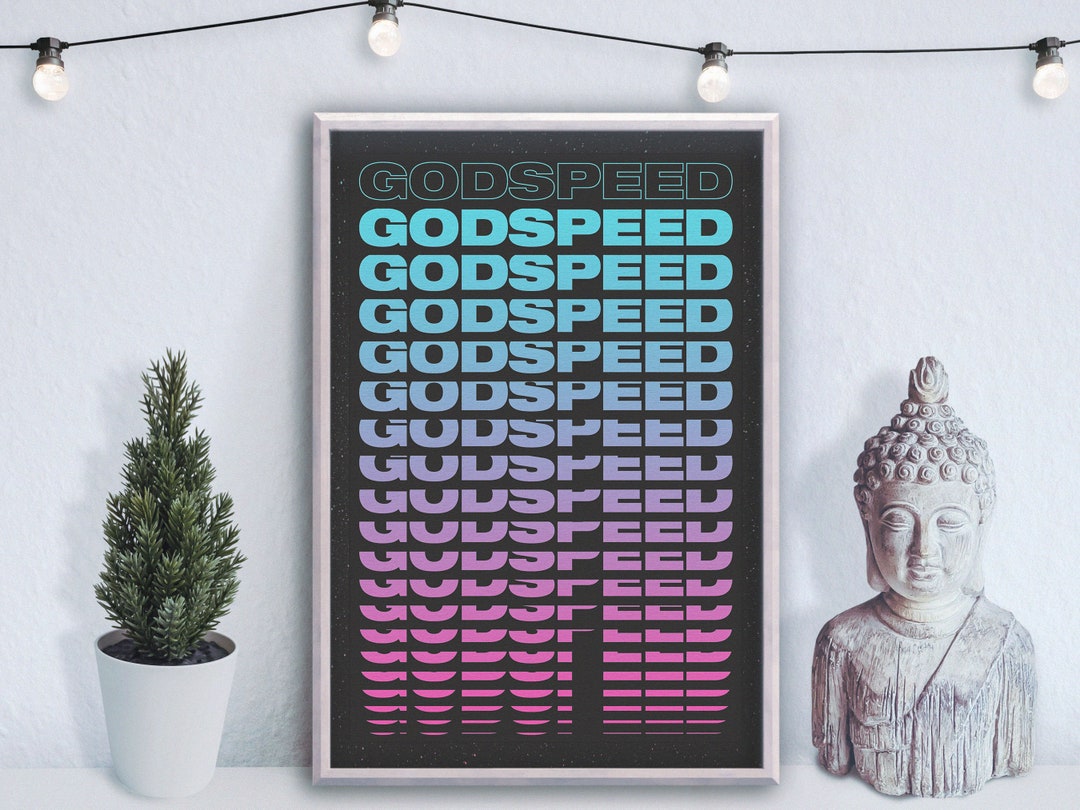 Godspeed Word Art Print Poster - Expression of Wishing Good Success to ...