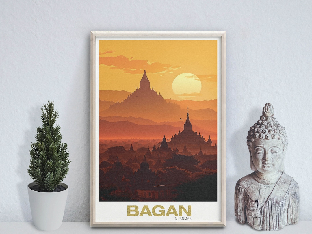 Bagan - Photo Print Poster - Myanmar - Burma - Travel Art Print - Etsy