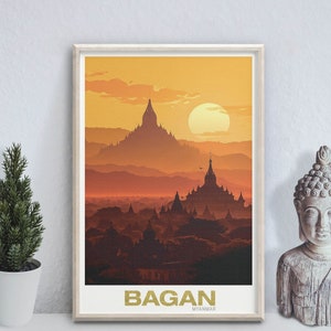 Bagan - Photo Print Poster - Myanmar - Burma - Travel Art Print - Etsy