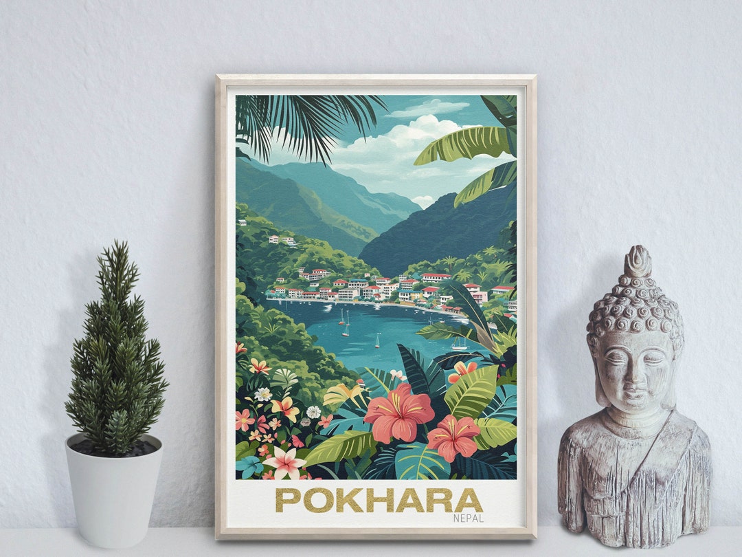 Pokhara - Photo Print Poster - Nepal - Travel Art Print - Etsy