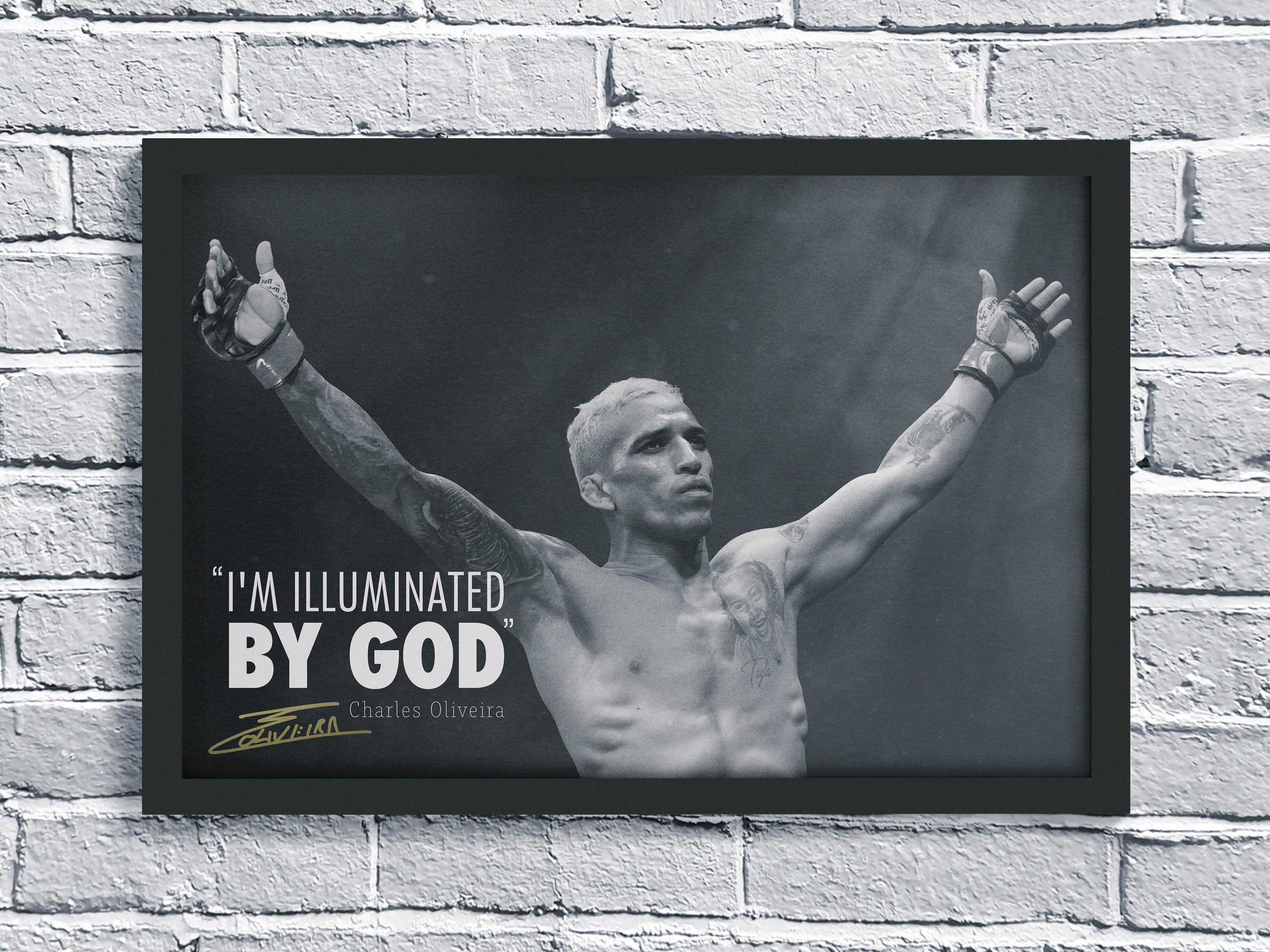 Charles Oliveira "do Bronx" Quote | Photo Print Poster | Pre Signed ...
