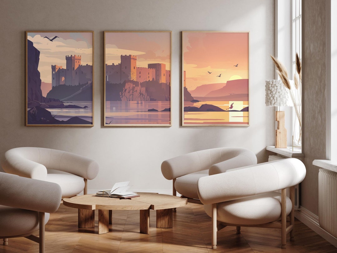 Pembroke Castle | Wales - Set of 3 - Photo Print Posters - Travel Art ...