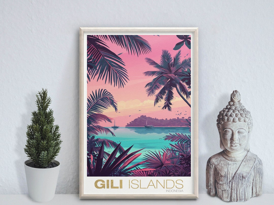 Gili Islands - Photo Print Poster - Indonesia - Travel Art Print - Etsy
