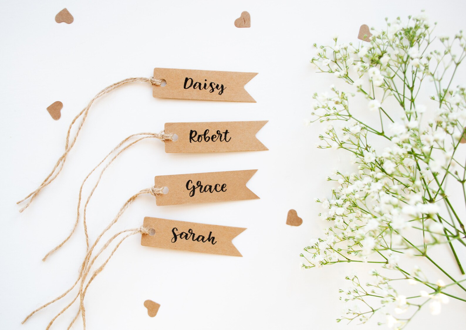 Hand lettered Mini Tags Favour Tags Calligraphy Name Tags | Etsy