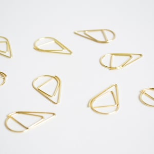 Gold Paper Clips, Teardrop Paperclips, Planner Accessories, Rose Gold ...