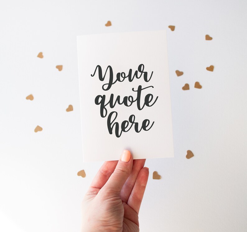 Personalised Card A6 Size Custom Quote Card Handlettered - Etsy