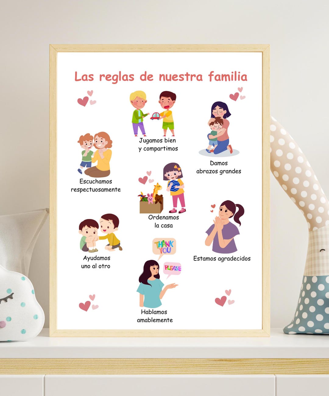 Family Rules Spanish, House Rules Poster, Kids Behavior Printable ...