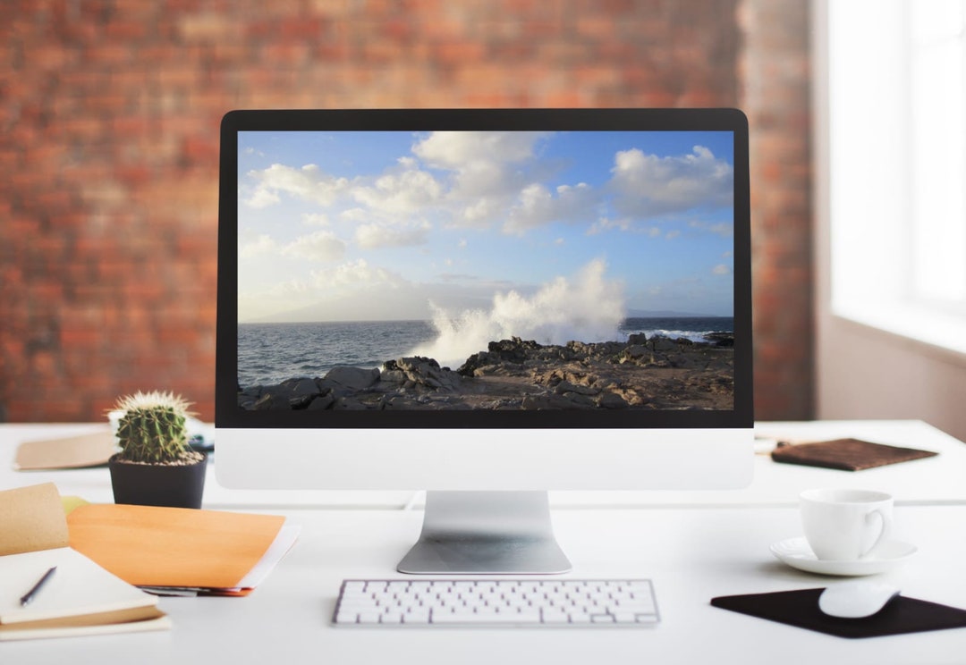 Desktop Wallpaper, Digital Wallpaper, Wave Crashing Photograph ...