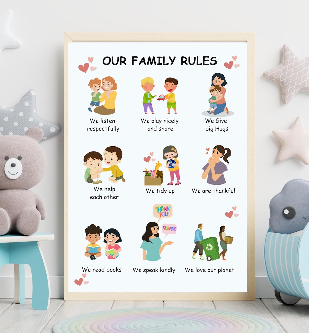House Rules for Kids, Family House Rules, Family Rules, Home Values ...