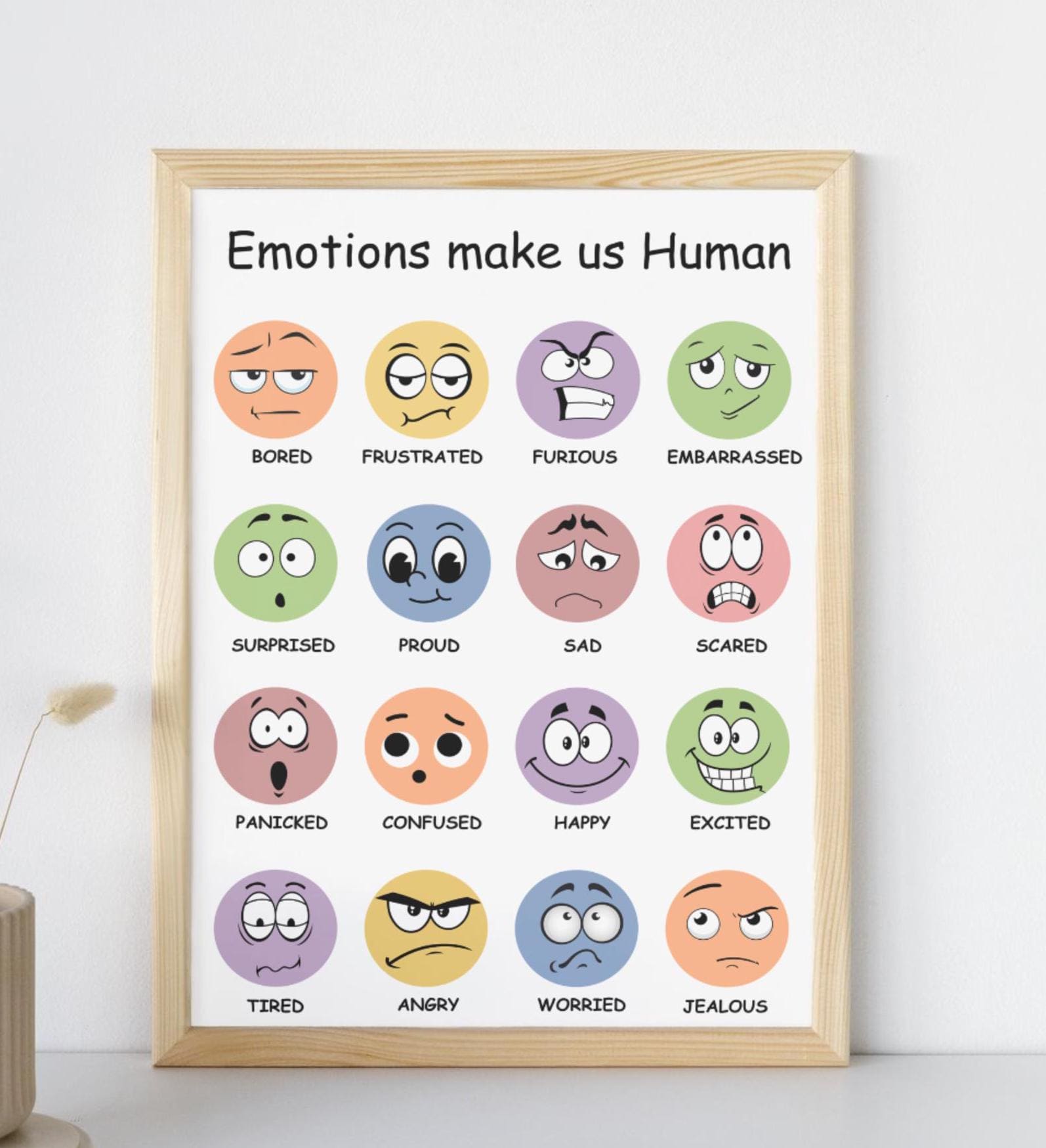 Feeling Chart Printable, Montessori Poster, Feelings Poster Kids ...