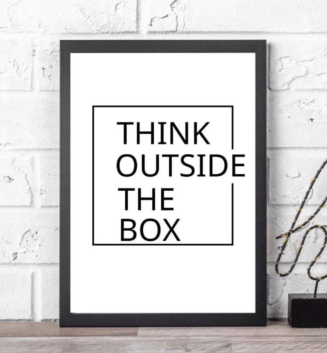 Think Outside the Box Wall Art, Think Outside the Box Wall Decor, Think ...